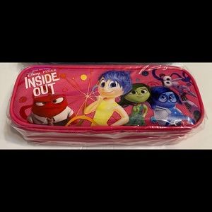 Disney | Other | Disney Inside Out Zippered Pencil Case Bag Pink | Poshmark
